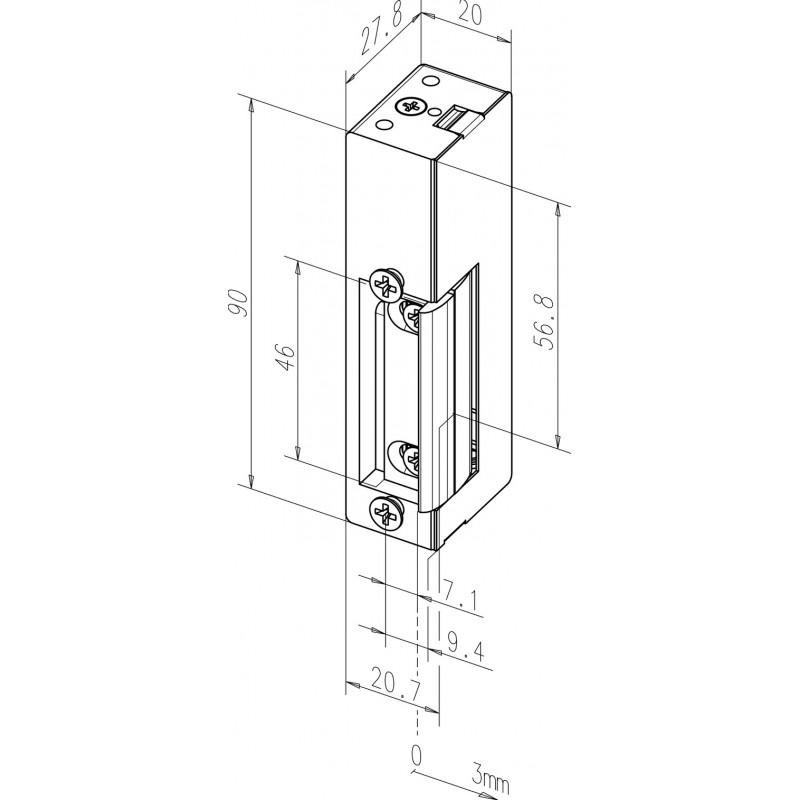 effeff Elektro Türöffner 1405EFF Ohne Schließblech effeff Türöffner AC ...